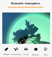 China Sunset Projection Lamp USB Led Night Light Romantic atmosphere Lamp for Home Background Wall Decoration Colorful Lamp for sale
