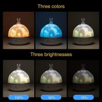 China Bunny Star Night Light Projector Night Light Star Projector For Kids Baby Room Romantic Bunny Projection LED Night Lamp for sale