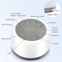 China White Noise Nature Sound Sleeping Machine USB Rechargeable Sound Machine Color Night Light For Sleeping and Relaxing for sale