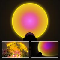 China Sunset Lamp Projector LED Night Light 360 Degree Rotation Multi Halo Projection For Bedroom Background Wall Decoration G for sale