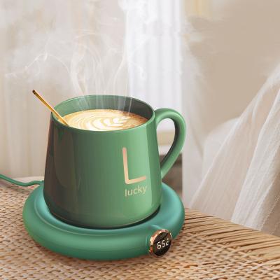 China DC 5V USB Heating Warm Cup Mat Constant Temperature Coaster 3 Gear Digital Display Adjustment Timing Heater for Coffee M for sale