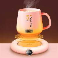 China DC 5V USB Heating Warm Cup Mat Constant Temperature Coaster 3 Gear Digital Display Adjustment Timing Heater for Coffee M for sale