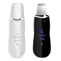 China Ultrasonic Skin Scrubber Deep Cleaning Face Scrubber Vibrating Facial Cleansing Skin Spatula Peeling Beauty Instrument D for sale