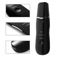 China Ultrasonic Skin Scrubber Deep Cleaning Face Scrubber Vibrating Facial Cleansing Skin Spatula Peeling Beauty Instrument D for sale