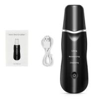 China Ultrasonic Skin Scrubber Deep Cleaning Face Scrubber Vibrating Facial Cleansing Skin Spatula Peeling Beauty Instrument D for sale