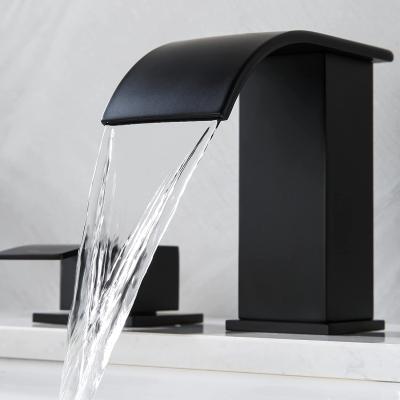 China bath shower 3 hole single handle 2 basin heater rotating sink basin mixer kitchen torneira gourmet waterfall fauc for sale
