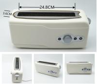 China Timing Control Reheat Defrost Automatic Pop Up Plastic Toaster 750W Long Slot 2 Slice for sale