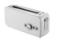 China Timing Control Reheat Defrost Automatic Pop Up Plastic Toaster 750W Long Slot 2 Slice for sale