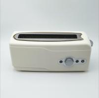 China Timing Control Reheat Defrost Automatic Pop Up Plastic Toaster 750W Long Slot 2 Slice for sale