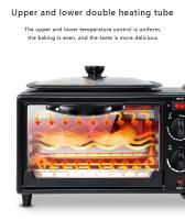 China Household Bread Pizza Mini Oven Frying Pan Multifunction Coffee Maker 3 In 1 for sale
