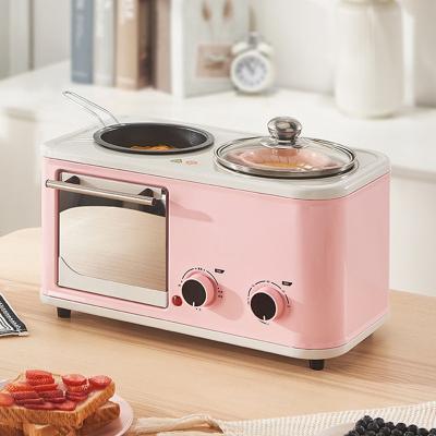 China 3 In 1 Automatic Breakfast Maker Machine Coffee Frying Pan Mini Oven for sale