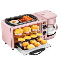 China Breakfast Electric Oven Toaster Grill Pan With Drip Coffee Maker Stainless Power Timer OEM 3 In 1 for sale