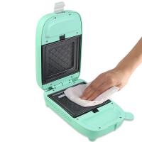 China 600w Electric Printing Sandwich Waffle Toaster Egg Microfiber 3 Plates Maker for sale