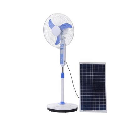 China 16 Inch Battery Powered Outdoor Fan  With Remote Brushless DC Motor Solar Floor Fan Panels for sale