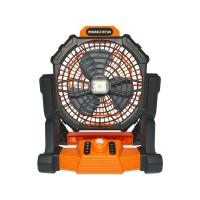 China Outdoor Portable Large Wind Power Fan Camping With LED Lights USB Charging Table Fan for sale