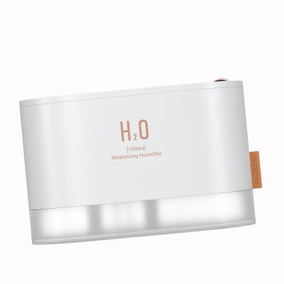 China Amazon hot double spray large capacity humidifier cold mist humidifier air diffuser portable desktop wireless humidifier for sale