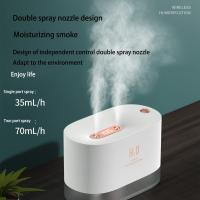 China Amazon hot double spray large capacity humidifier cold mist humidifier air diffuser portable desktop wireless humidifier for sale