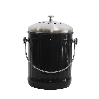 China Kitchen Compost Bin Stainless Steel Odorless Countertop Compost Pail for sale