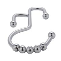 China Double Shower Curtain Rings Stainless Steel Rustproof Metal Hooks for Bathroom Shower Rods Curtains for sale