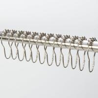 China 12 Sets Shower Curtain Rings Stainless Steel Rustproof Metal Hooks for Bathroom Shower Rods Curtains for sale
