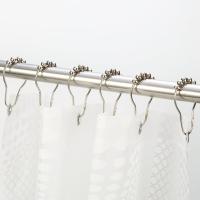 China 12 Sets Shower Curtain Rings Stainless Steel Rustproof Metal Hooks for Bathroom Shower Rods Curtains for sale