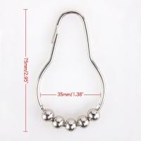 China 12 Sets Shower Curtain Rings Stainless Steel Rustproof Metal Hooks for Bathroom Shower Rods Curtains for sale