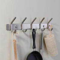 China Stainless Steel wall hanging robe hook Bathroom Wall Mounted Clothes Robe Towel coat hook rack for sale