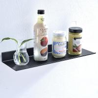 China Bathroom Accessories Adhesive No Drilling Rack SUS304 Stainless Steel Black Organizer Storage Shelves for sale