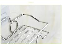 China Bathroom Shelf Organizer Storage Kitchen Rack with Traceless Transparent Adhesive No Drilling SUS304 Stainless Steel for sale