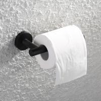 China Modern Design Towel Rack Wall Mounted Black Paint Bathroom Accessories Set for sale