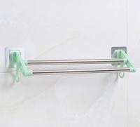 China Perforation-Free Stainless Steel Wall Rowel Rack Bathroom Towel Rack for sale