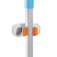 China Custom Broom Holder and Mop Handles Organizer stainless steel Mop Broom Holder silicone Mop Handle Holder for sale