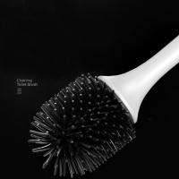China Factory supply Bathroom accessories cleaning household handheld white silicone toilet brush and holder for sale