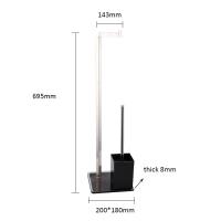 China Toilet Brush and Towel Holder Set Multi-function Hotel Standing 401 Stainless Steel Cleaning Brush 304 SUS Stainless Ste for sale