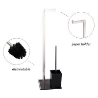 China Toilet Brush and Towel Holder Set Multi-function Hotel Standing 401 Stainless Steel Cleaning Brush 304 SUS Stainless Ste for sale