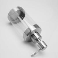 China 350ml stainless steel and glass liquid soap dispensers Kitchen Sink and Bathroom Soap Dispenser for sale