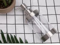 China 350ml stainless steel and glass liquid soap dispensers Kitchen Sink and Bathroom Soap Dispenser for sale