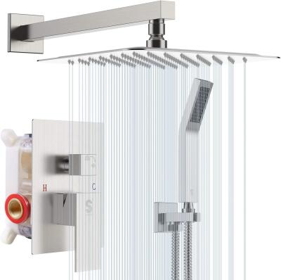 China Bathroom shower mixer 360 degrees rotating thermostatic waterfall rainfall ceiling water saving shower mixer head for sale