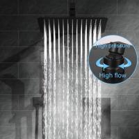 China Bathroom shower mixer 360 degrees rotating thermostatic waterfall rainfall ceiling water saving shower mixer head for sale