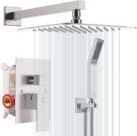 China Bathroom shower cabin mixer 12 inch ceiling water saving flow 360 degrees rotating rainfall thermostatic shower head for sale