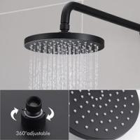 China Kingze ceiling shower mixer set bathroom black in wall mounted faucet column rainfall mixer bar shower heads for sale