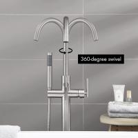China OEM ODM duschkopf freestanding bathtub faucet stainless steel water tap shower filler mixer waterfall faucet set for sale