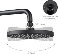 China Bathroom accessories faucets set shower rainfall duschkopf black waterfall ceiling wall mount shower mixer head for sale