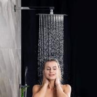 China OEM bathroom accessories waterfall black ceiling cabezal de ducha 3 way mounted rainfall shower head for sale