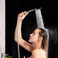 China OEM bathroom accessories waterfall black ceiling cabezal de ducha 3 way mounted rainfall shower head for sale