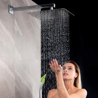 China cUPC Bathroom Shower Mixer Set Settings Stainless Steel Shower Mixer Black Rainfall Water Saving Shower Head for sale