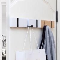 China Wall Mounted Coat Rack Bamboo Wall Coat Rack Hooks Coat Hat Hanger Hooks Over Door Bathroom Hook Hanger for sale