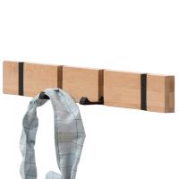 China Wall Mounted Coat Rack Bamboo Wall Coat Rack Hooks Coat Hat Hanger Hooks Over Door Bathroom Hook Hanger for sale