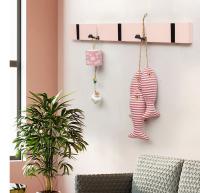 China Wall Mounted Coat Rack Bamboo Wall Coat Rack Hooks Coat Hat Hanger Hooks Over Door Bathroom Hook Hanger for sale