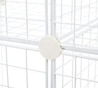 China White Multi Use DIY 4 Cube Metal Wire Powder Coated Storage Shelves for sale